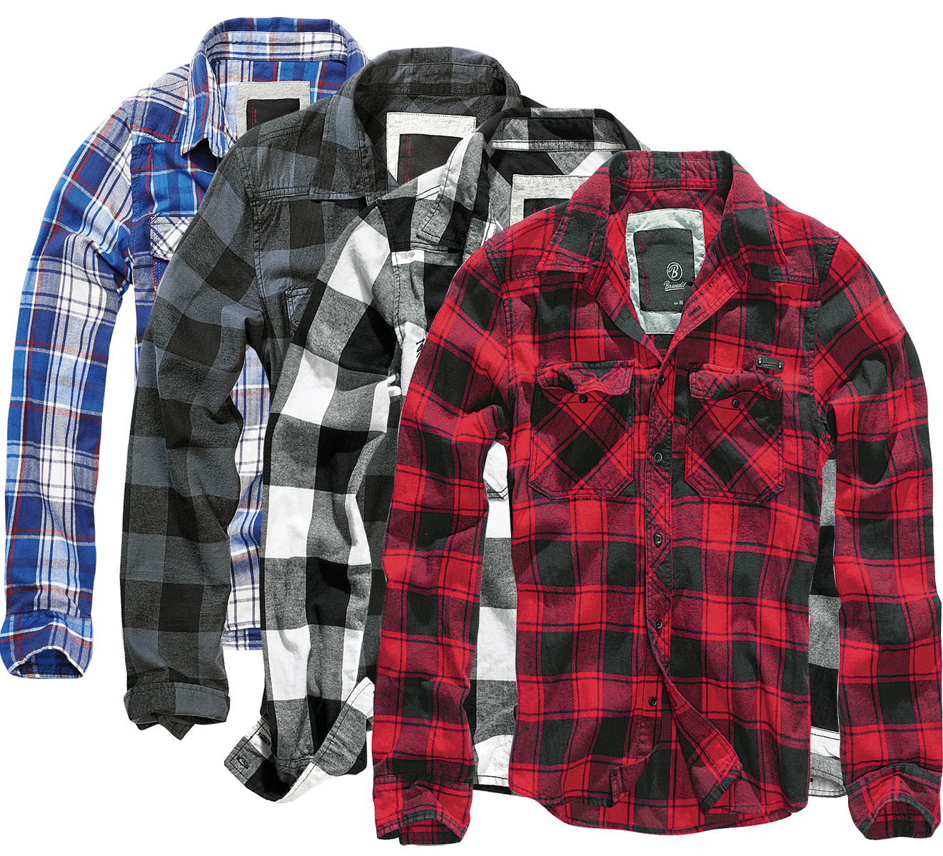 Brandit Herren Check Shirt Holzfällerhemd Kariert Langarm Hemd Flanel ...